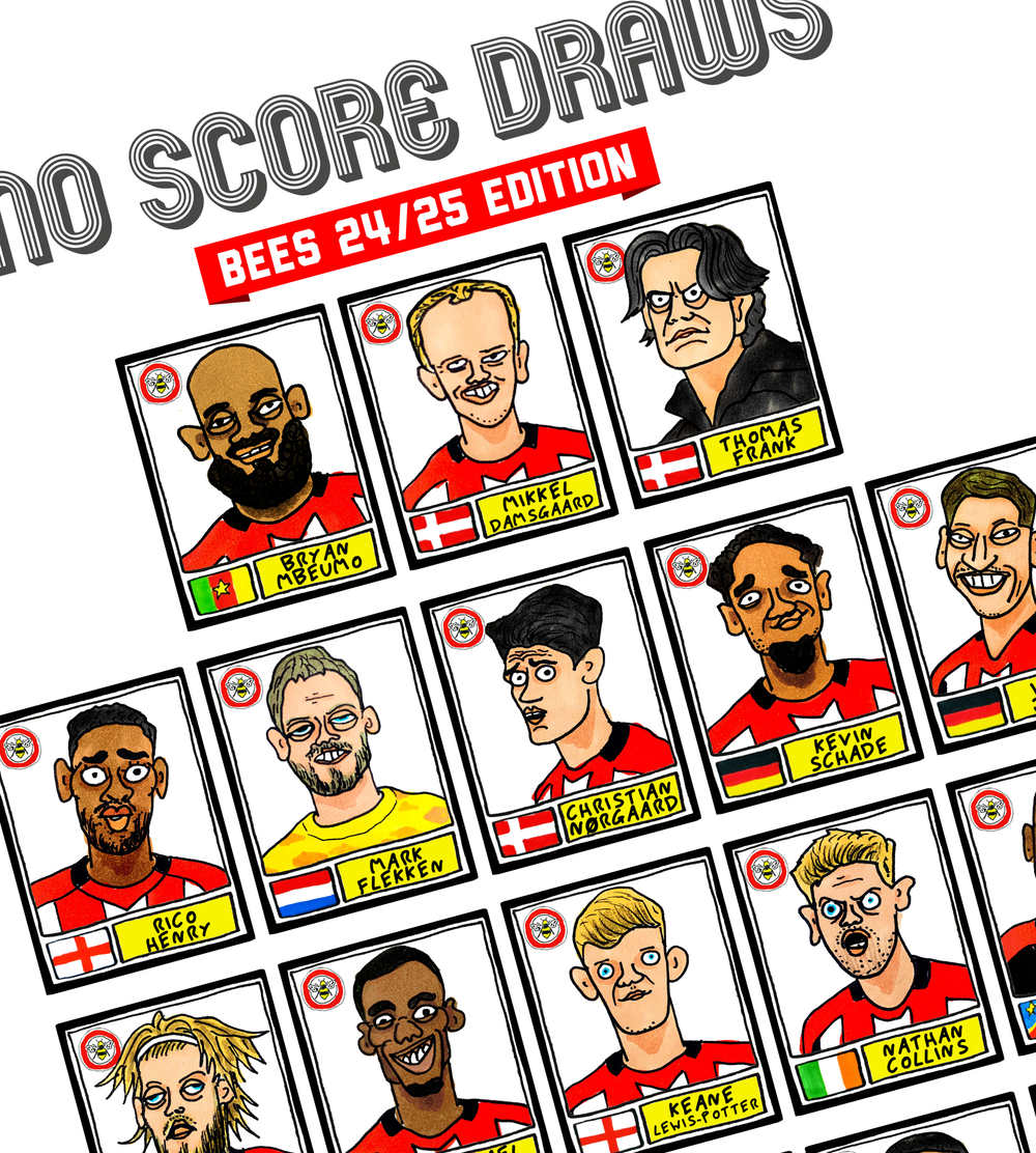 No Score Draws Shop - Wonky Football Panini Doodles